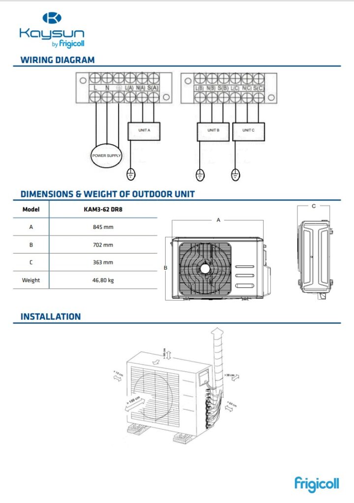 Aire Acondicionado multisplit KAYSUN 3x1 Instalaciones Térmica Soliva S.L.
