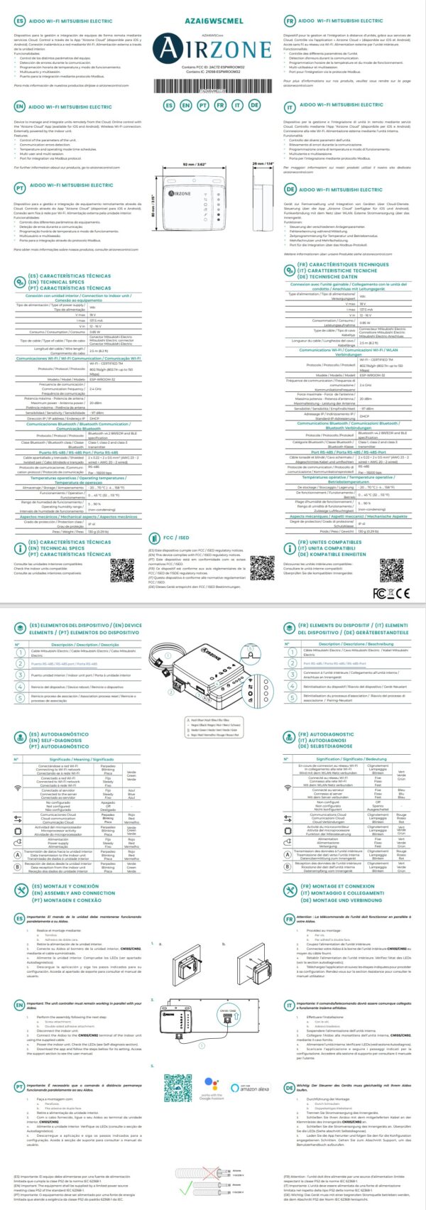 Wi-fi Airzone AIDOO Mitsubishi Electric - Instalaciones Térmica Soliva S.L.