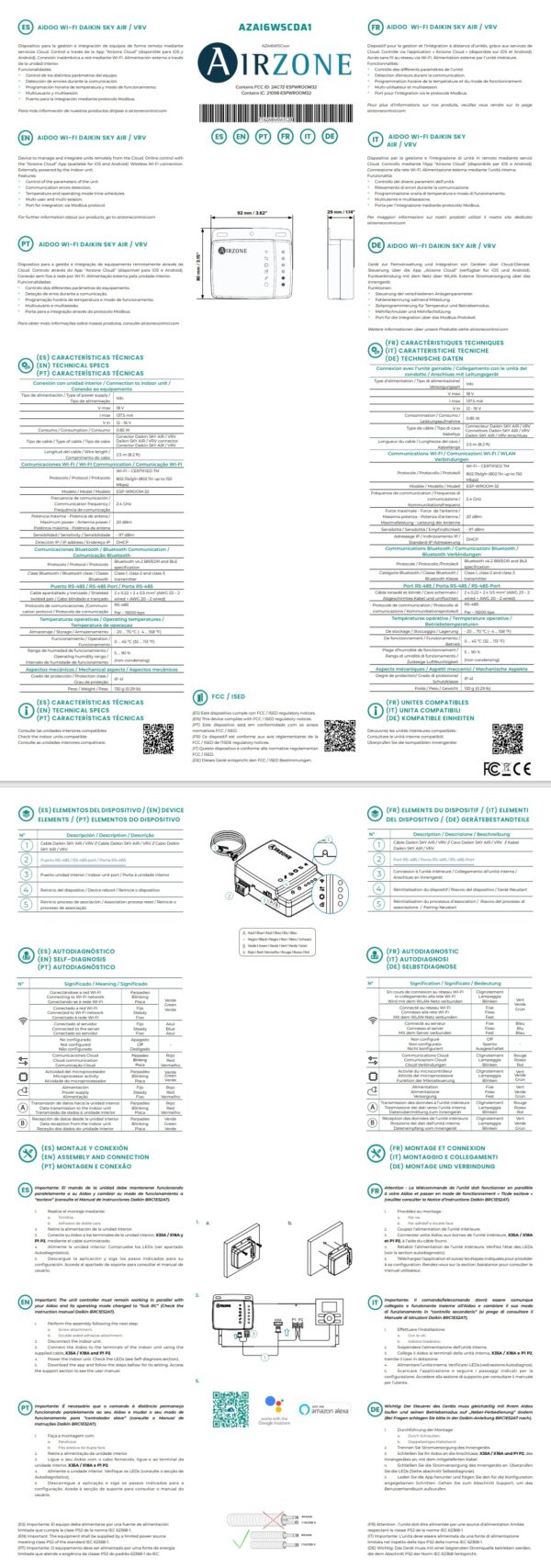 Wi-fi Airzone AIDOO Daikin SKY AIR/VRV - Térmica Soliva S.L.